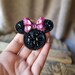 Beaded Minnie Mouse Brooch , Handmade Minnie Mouse Pin , Black Mouse ...