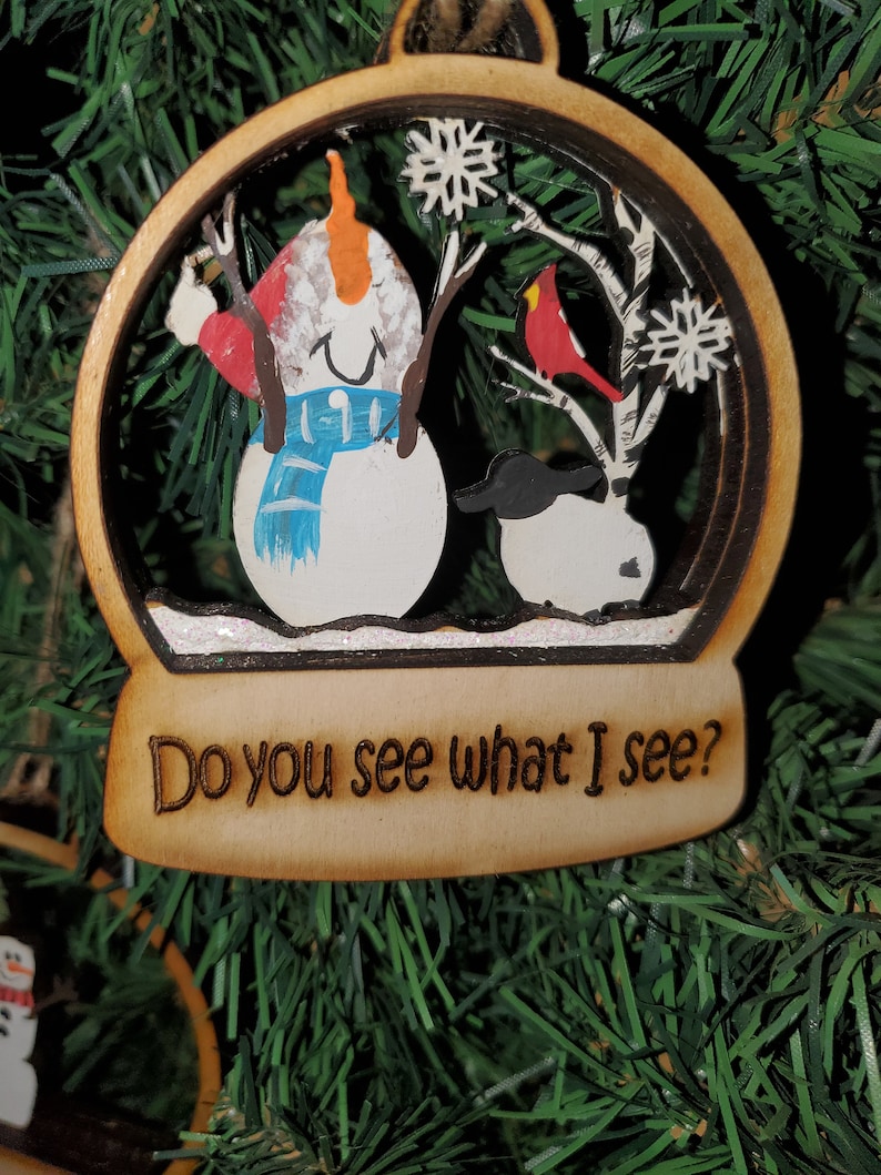 Do You See What I See Christmas Snowglobe Ornament Svg File - Etsy