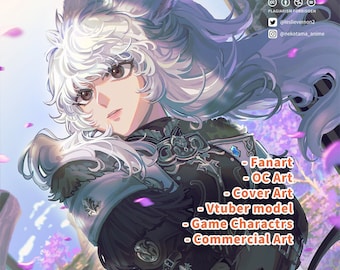 Anime Digital Painting-oc/d&d/fanart/game/manga/anime/photo - Etsy