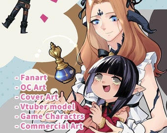 Anime Digital Painting-oc/d&d/fanart/game/manga/anime/photo - Etsy