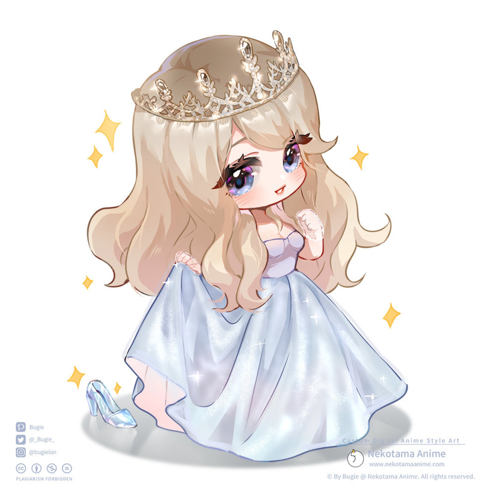 Chibi Anime Style Digital Commission/pngtuber Bugie - Etsy