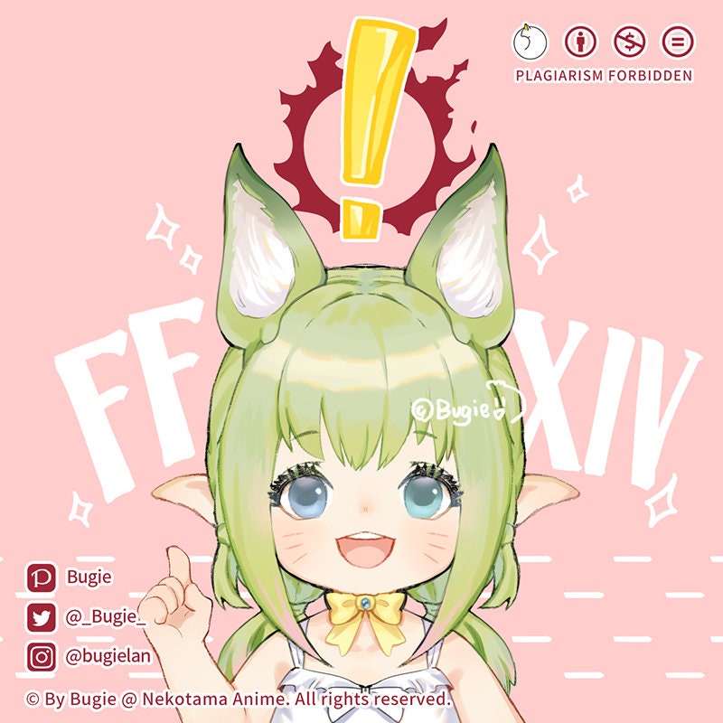 Chibi Anime Style Digital Commission/pngtuber Bugie - Etsy