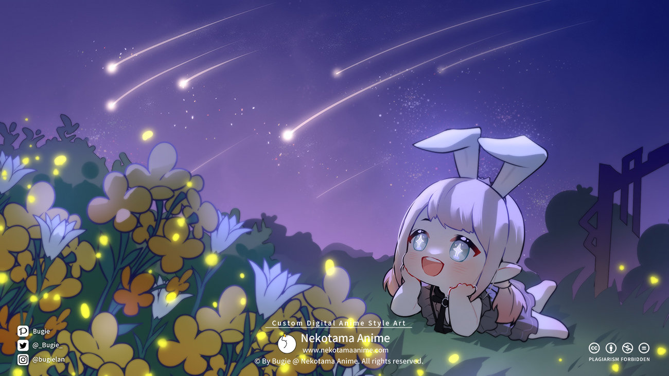 Chibi Anime Style Digital Commission/pngtuber Bugie - Etsy