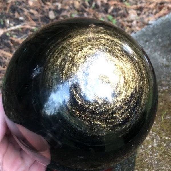 Obsidian Sphere - Etsy