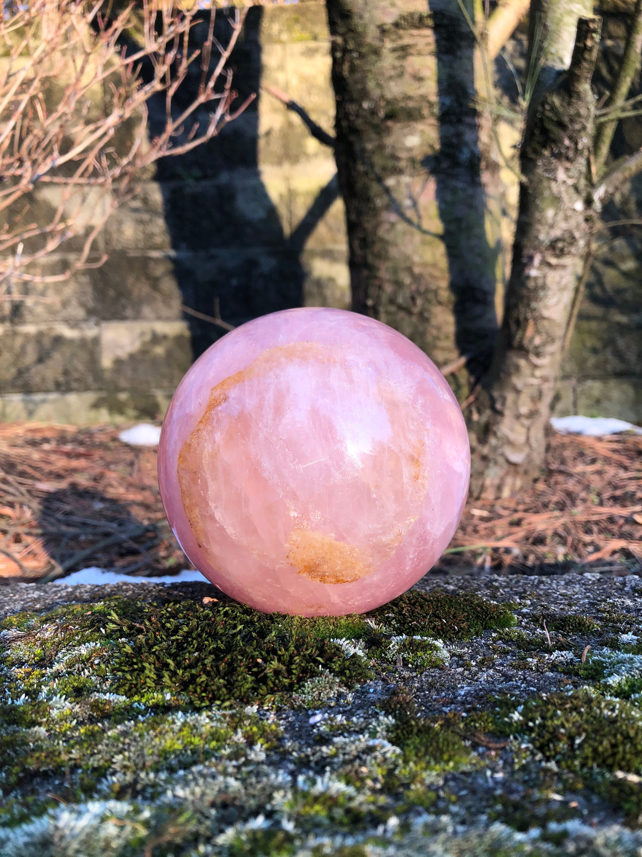 3.3 lb Rose Quartz Crystal Ball 102mm Rose Quartz Sphere | Etsy