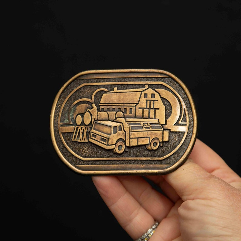 Vintage Brass Gulf Oil Truck Belt Buckle - Century Brass of Canada - Etsy
