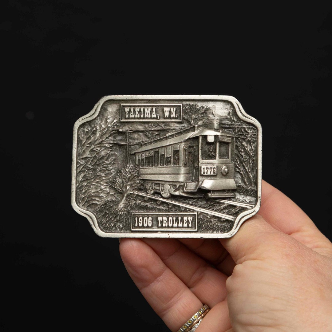 Vintage 1906 Trolley Belt Buckle by Bergamot Brass Works - Etsy