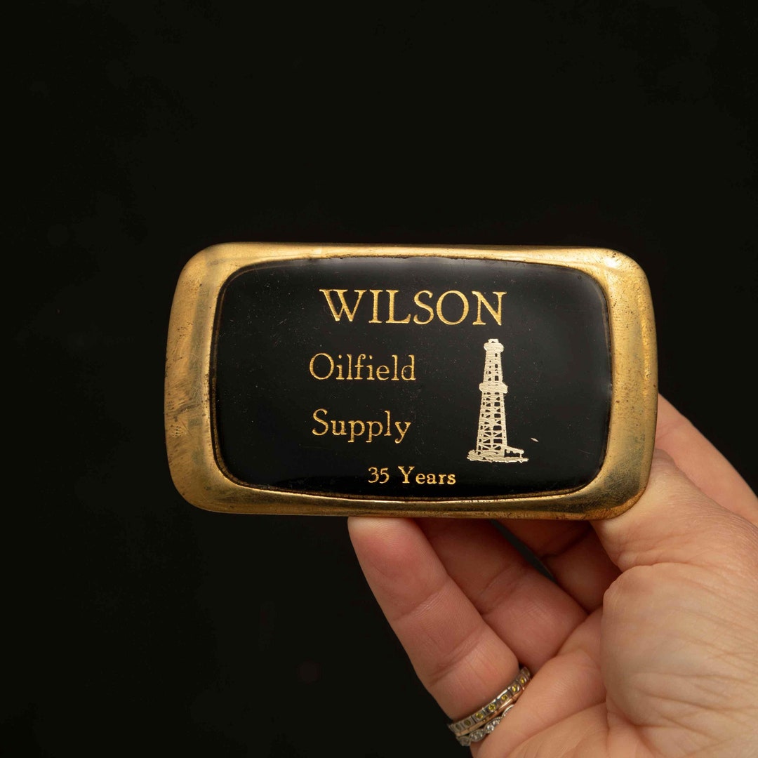 Vintage Wilson Oilfield Supply 35 Years Belt Buckle – Solid Brass - Etsy