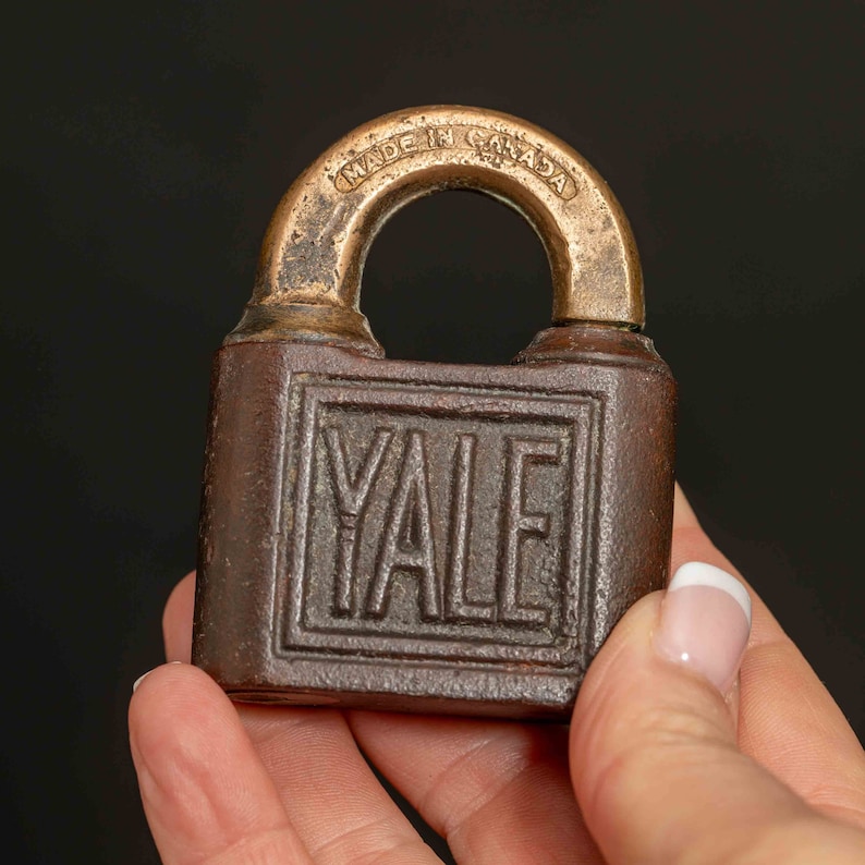 Vintage Yale Brass Padlock With Patina - Yale & Towne MFG Co. - Made in ...