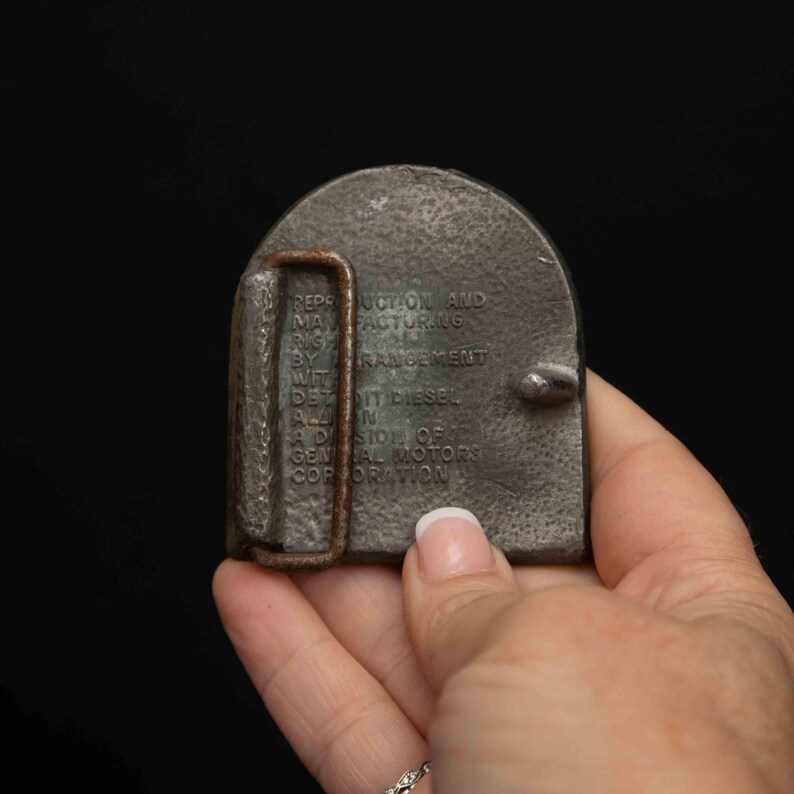 Vintage Pewter Belt Buckle - Semi Truck With North America Map & Owner ...