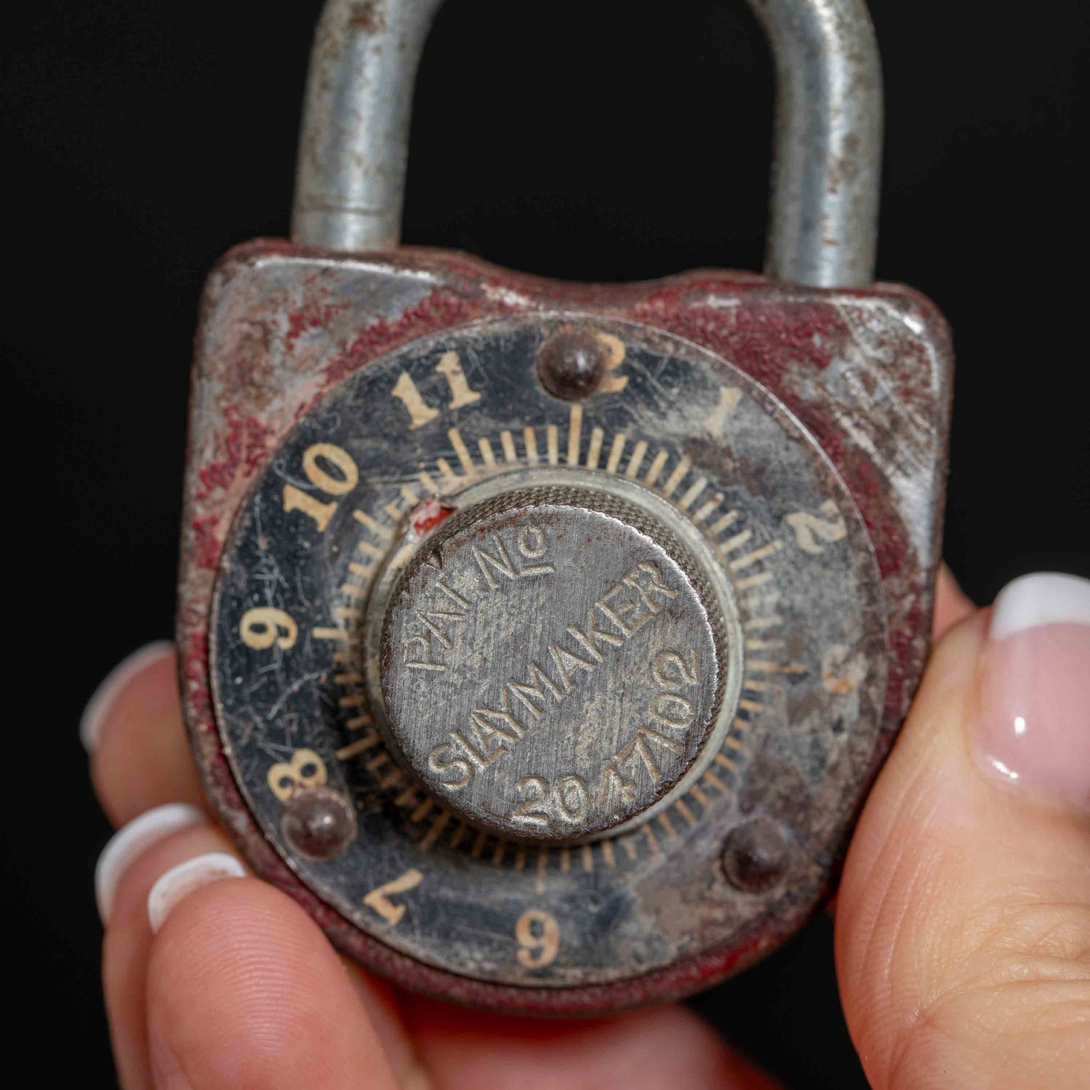 Vintage Slaymaker Combination Padlock - Steel Case - Patent No. 2047102 ...