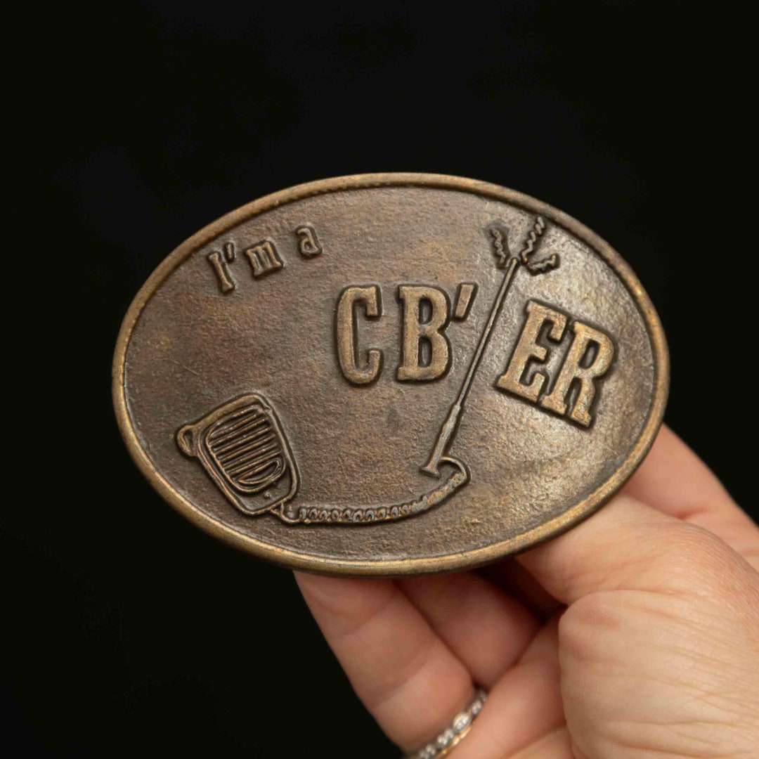Vintage CB Radio Belt Buckle "i'm a Cb'er" - Etsy