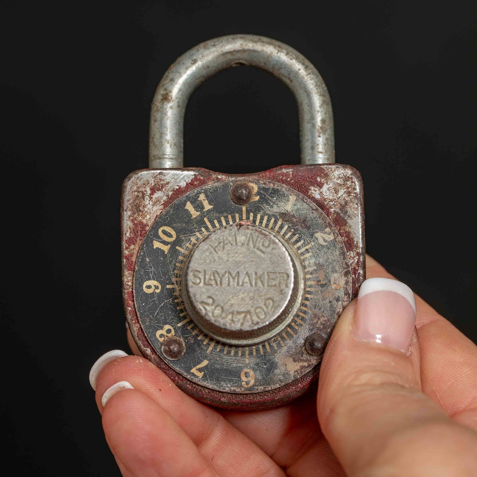 Vintage Slaymaker Combination Padlock - Steel Case - Patent No. 2047102 ...