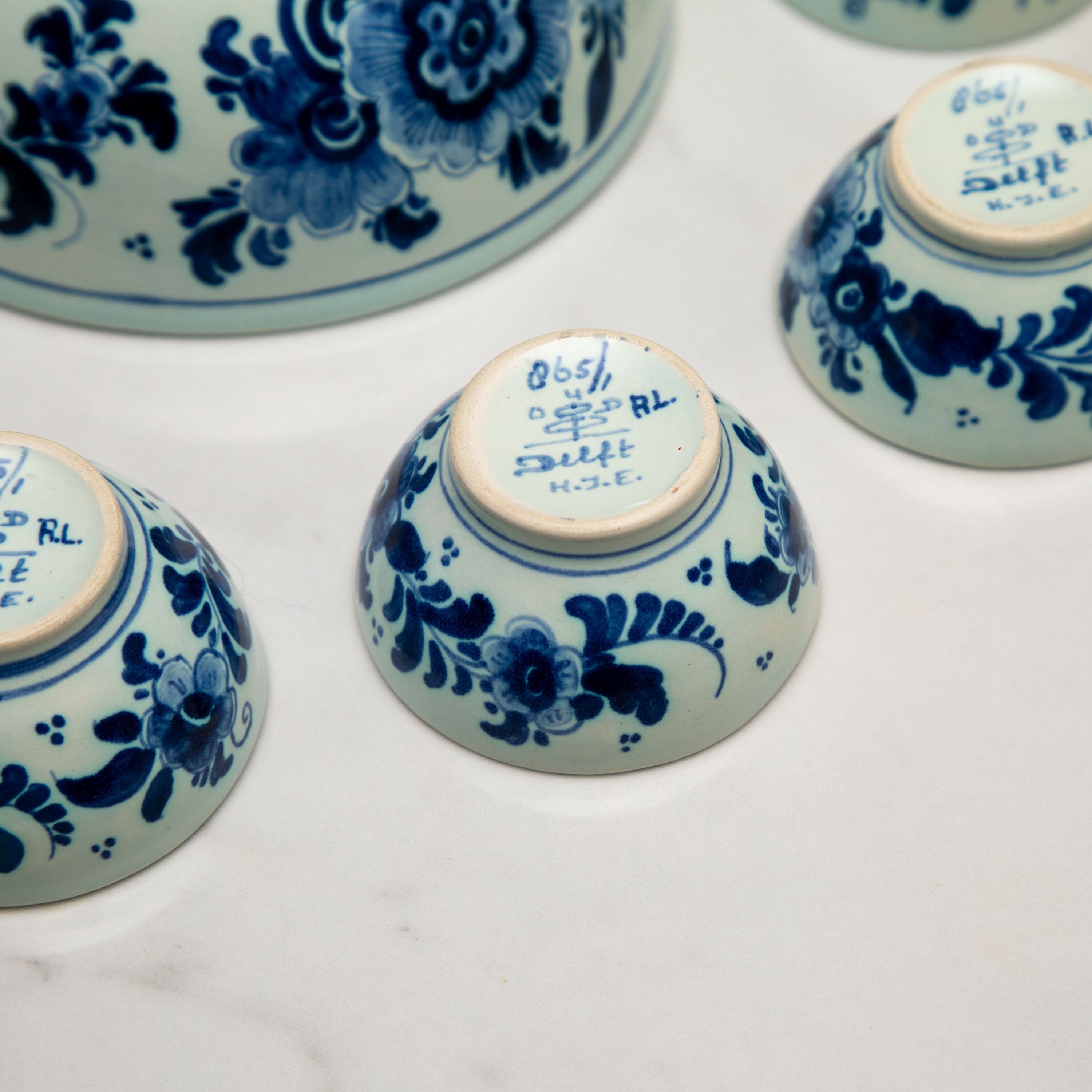 Handcrafted Signed Delft Pottery Set Breakfast Bowl and 6 - Etsy