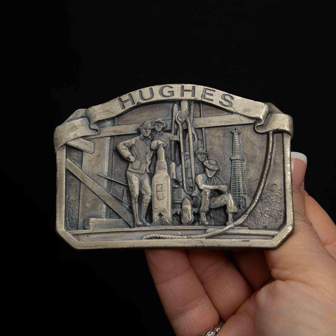 Vintage Hughes Oilfield Belt Buckle "every Day We Make Drilling History ...
