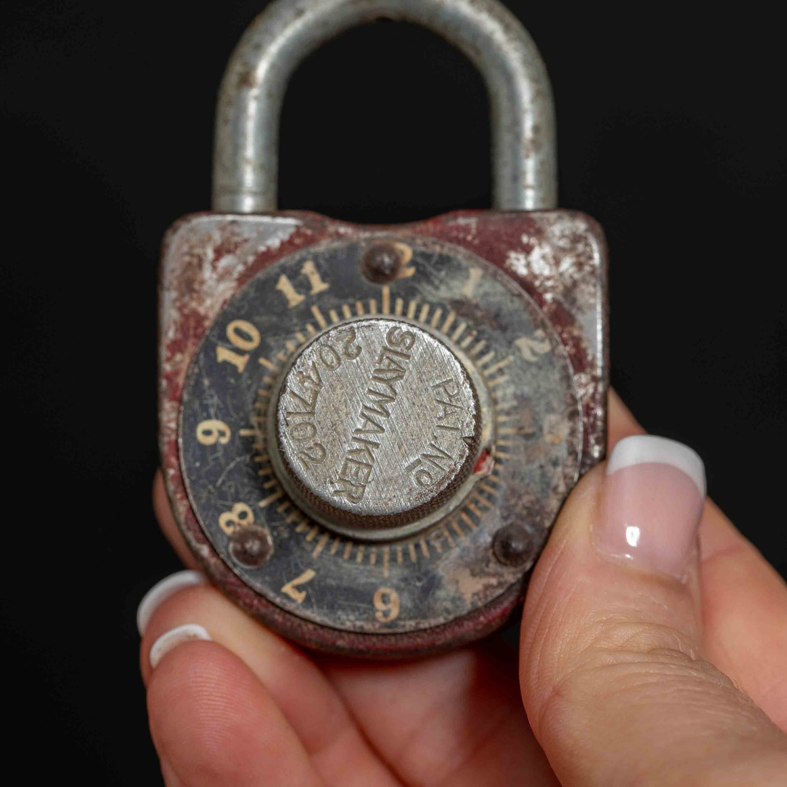 Vintage Slaymaker Combination Padlock - Steel Case - Patent No. 2047102 ...