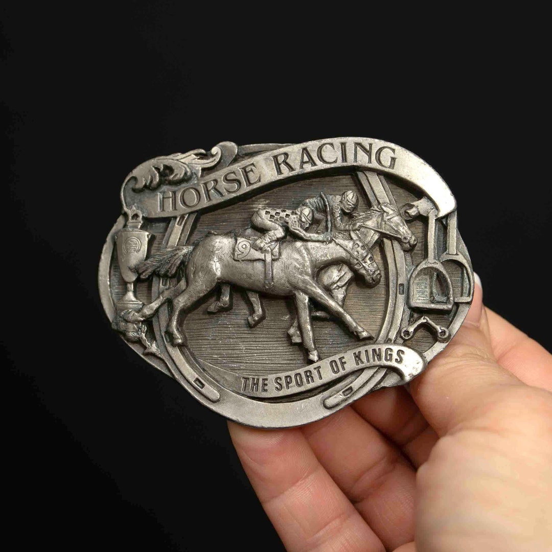 Vintage Horse Racing Belt Buckle - Sport of Kings, Buckles of America ...