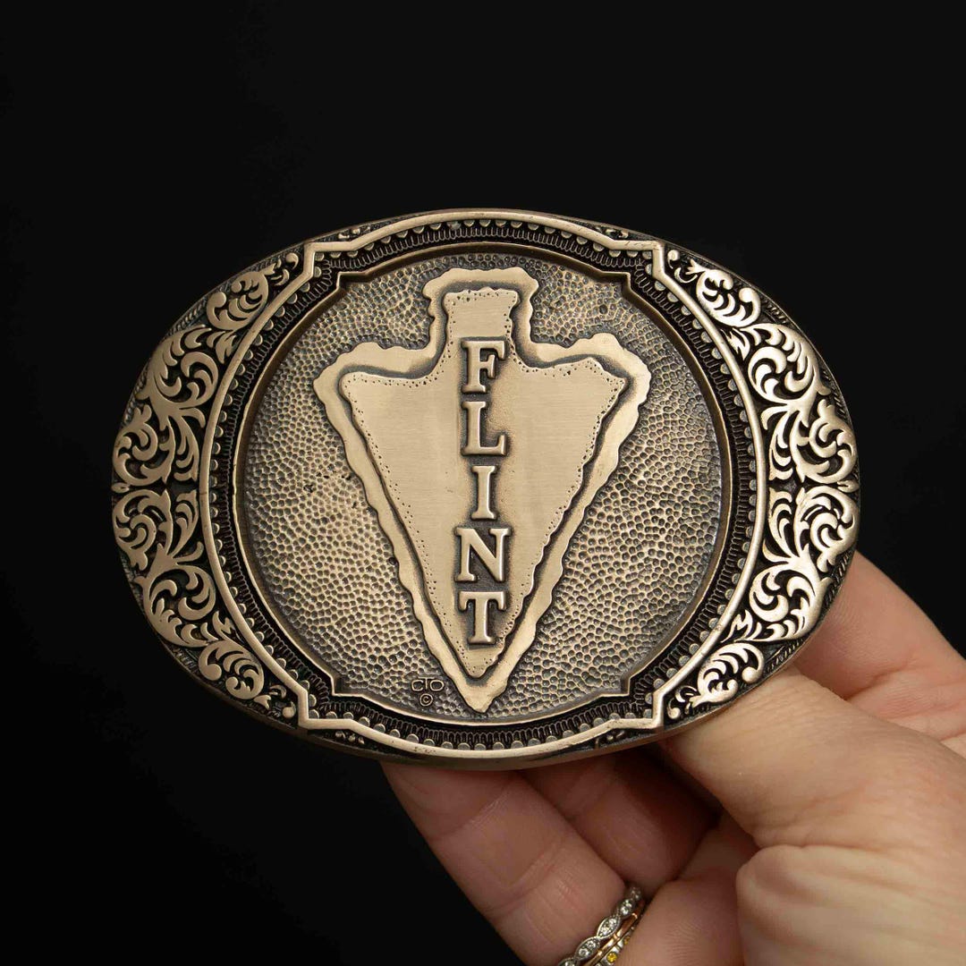 Vintage 1981 Flint Arrowhead Belt Buckle Solid Brass by O.C. Tanner - Etsy