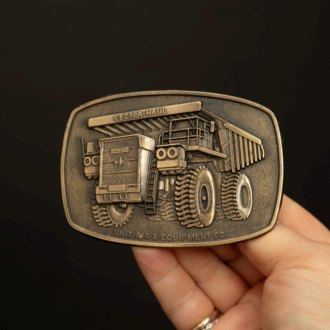 Vintage Lectra Haul Belt Buckle • Mining Dump Truck • Heavy Equipment ...