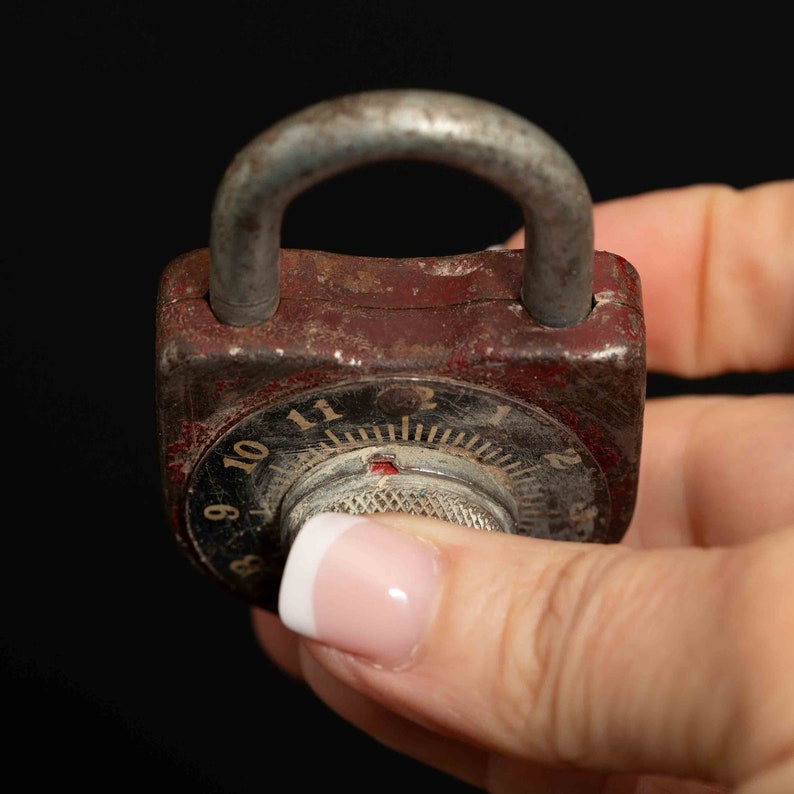Vintage Slaymaker Combination Padlock - Steel Case - Patent No. 2047102 ...