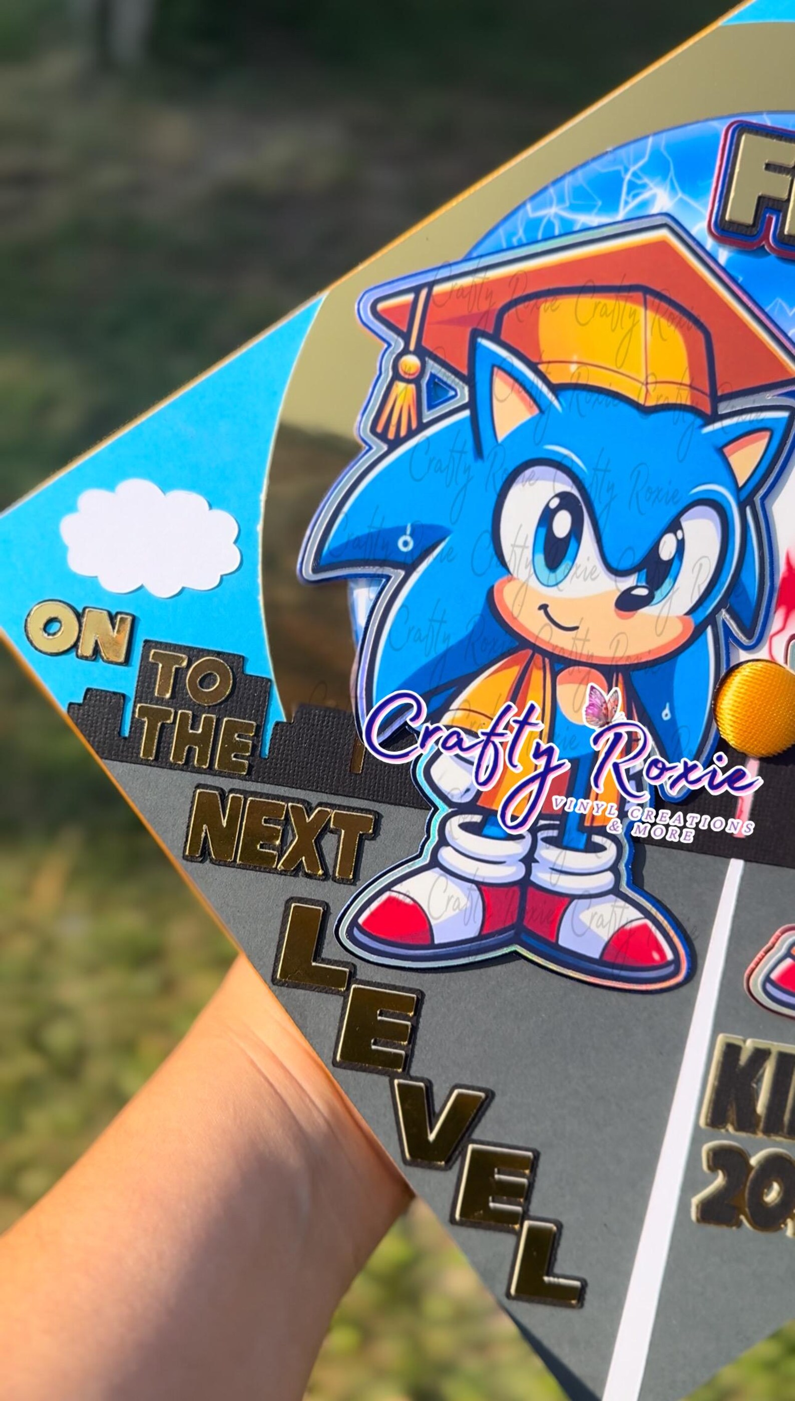 Sonic & Shadow Graduation Cap Topper | Sonic Grad Cap | Kinder ...