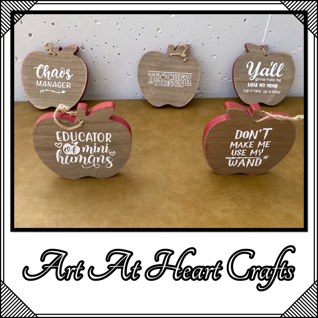 Wooden Apple, Teacher Appreciation Gift, Teacher Apple, Wooden Decor ...