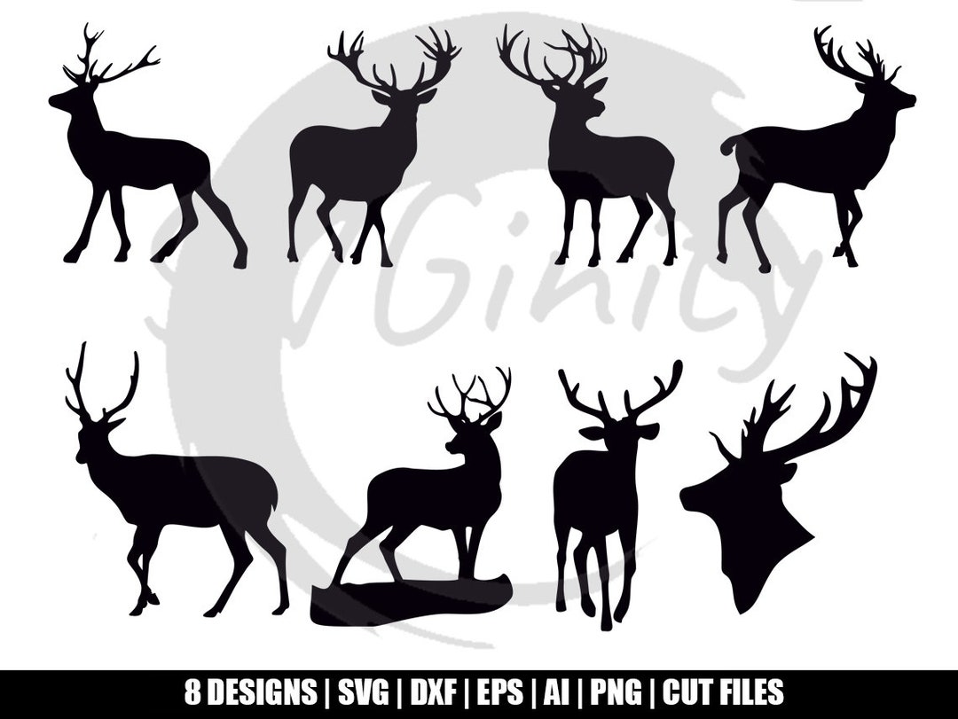 Deer SVG for Cricut Deer SVG Bundle Cut File Deer Dxf Files Deer ...
