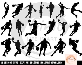 Basketball Player Svg | Etsy