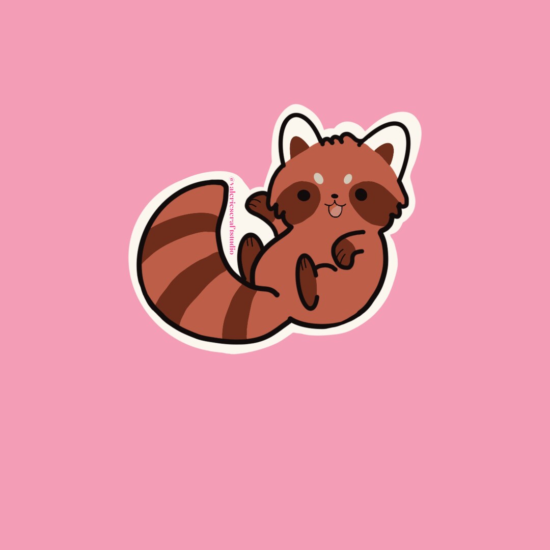 Cute Red Panda Sticker - Etsy