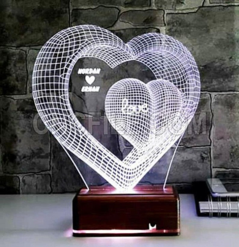 Over 200 3d Vector Illusion Acrylic Lamp Light File LED Cut - Etsy
