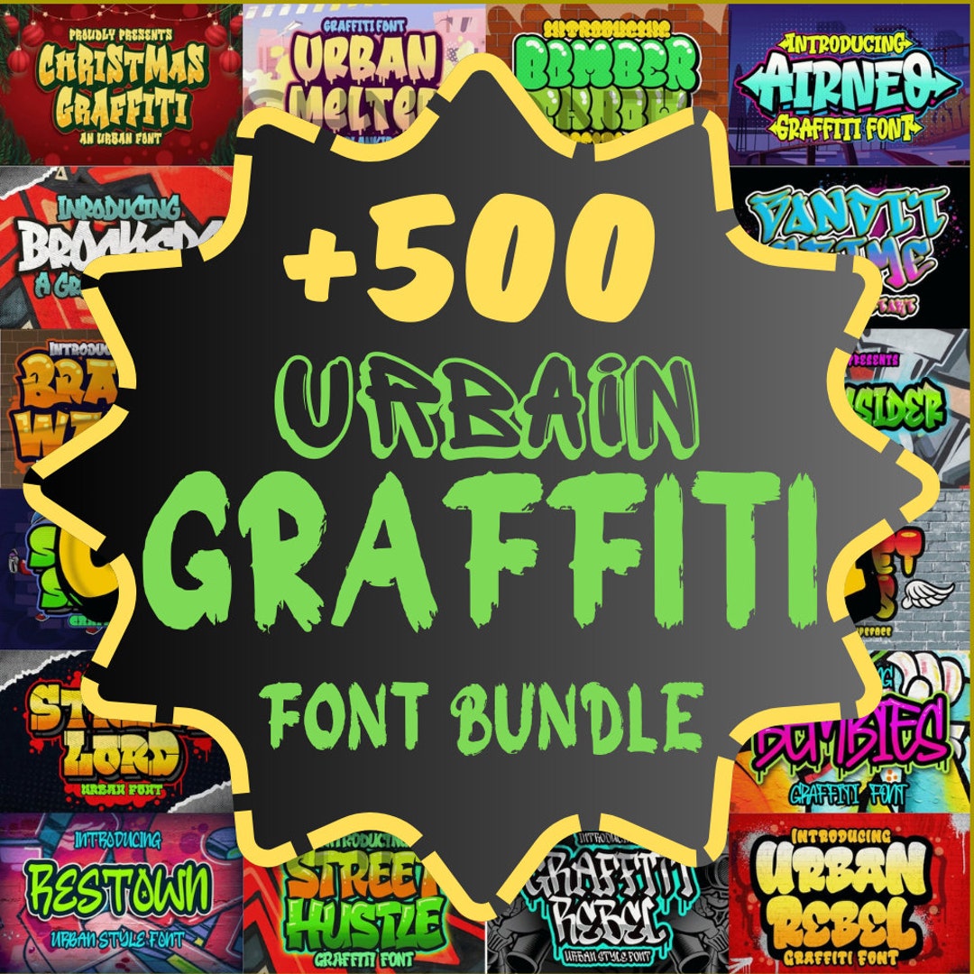 Graffiti Font Bundle | Graffiti Fonts | Graffiti Designs | Font Bundle ...