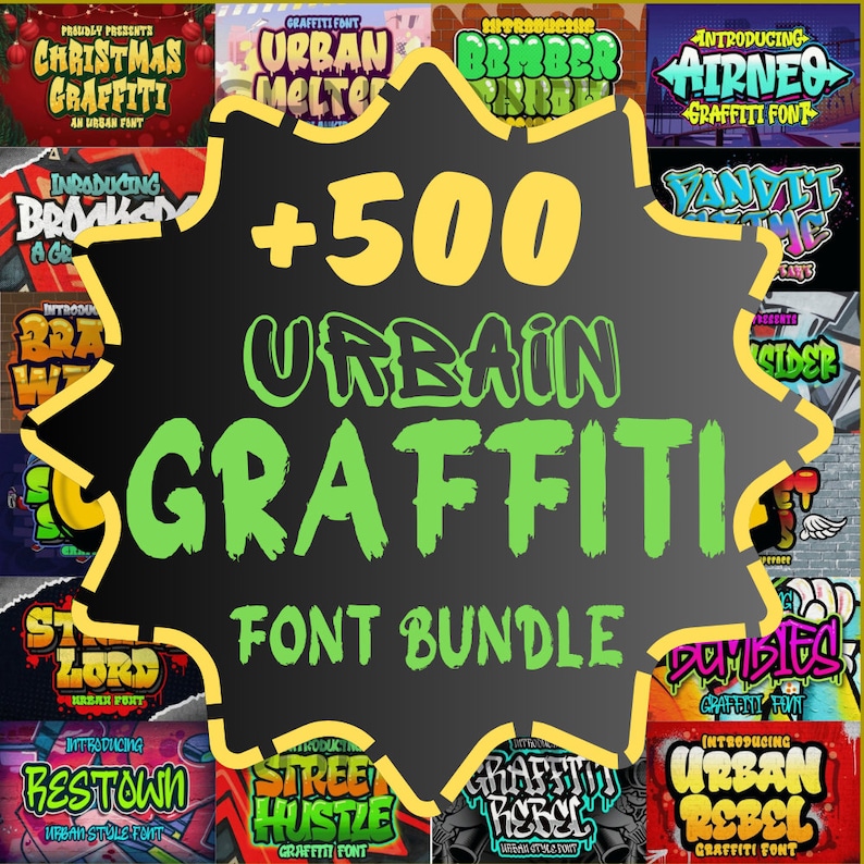 Graffiti Font Bundle | Graffiti Fonts | Graffiti Designs | Font Bundle ...