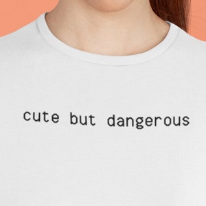 CUTE BUT DANGEROUS Crop Top Meme Crop Top Sassy Crop Top Y2K Fashion ...