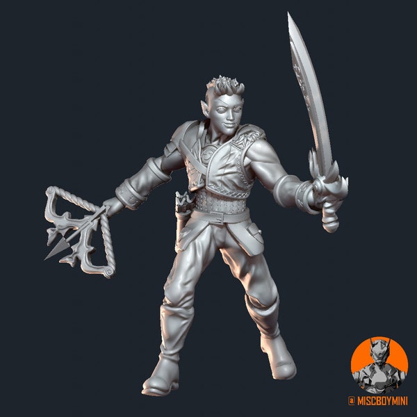 Fire Genasi Miniature - Etsy