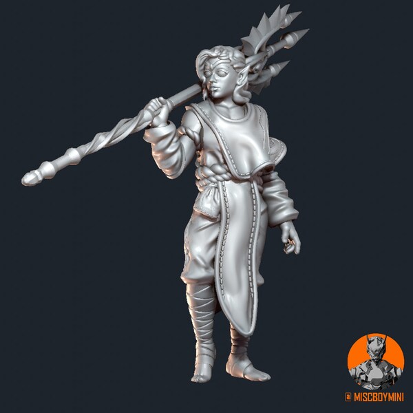 Dungeons and Dragons Water Genasi Miniature - Etsy