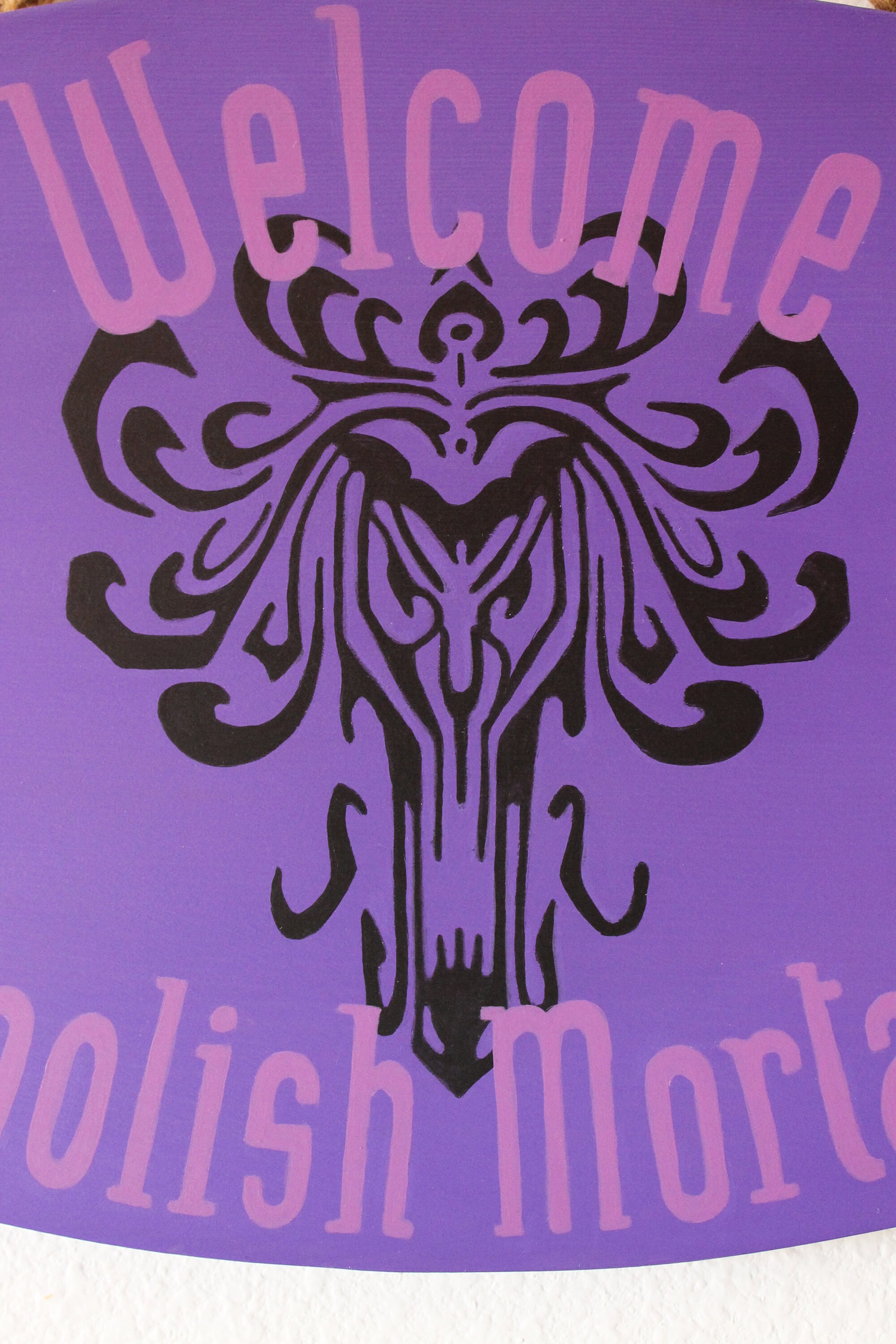 Haunted Mansion, Welcome Foolish Mortals, Hand Painted Oval Sign ...