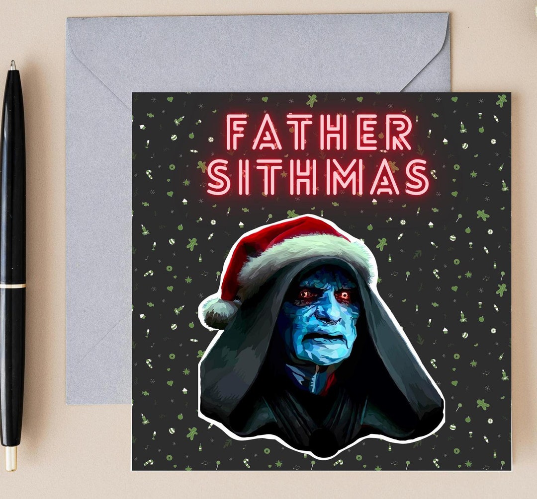 Father Sithmas Christmas Card Star Wars Holiday Greeting Card - Etsy