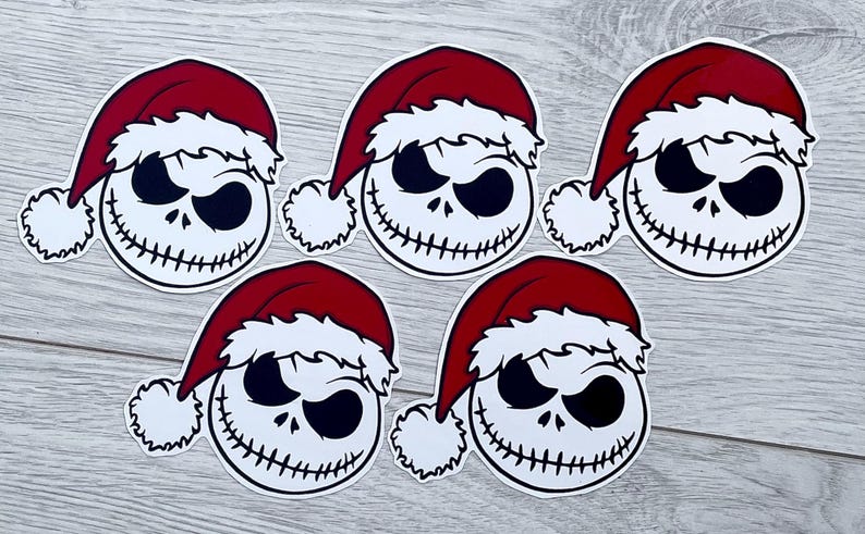 Jack Skellington Christmas Sticker Pack 5 Pack - Etsy