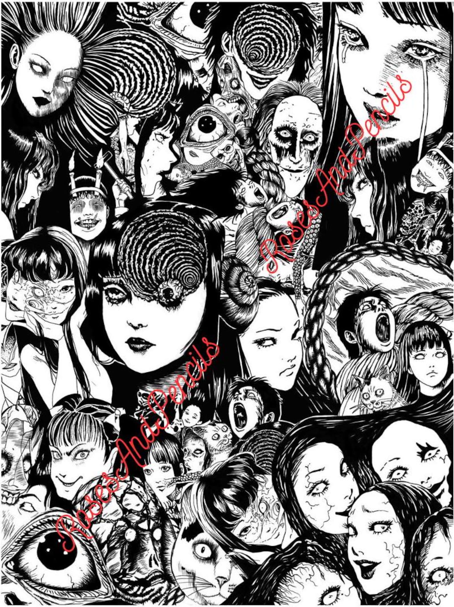 Digital Art Print Japanese Horror Art - Etsy