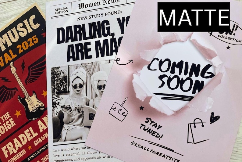 Custom A4 Poster Printing: Matte or Glossy Finish - Etsy UK