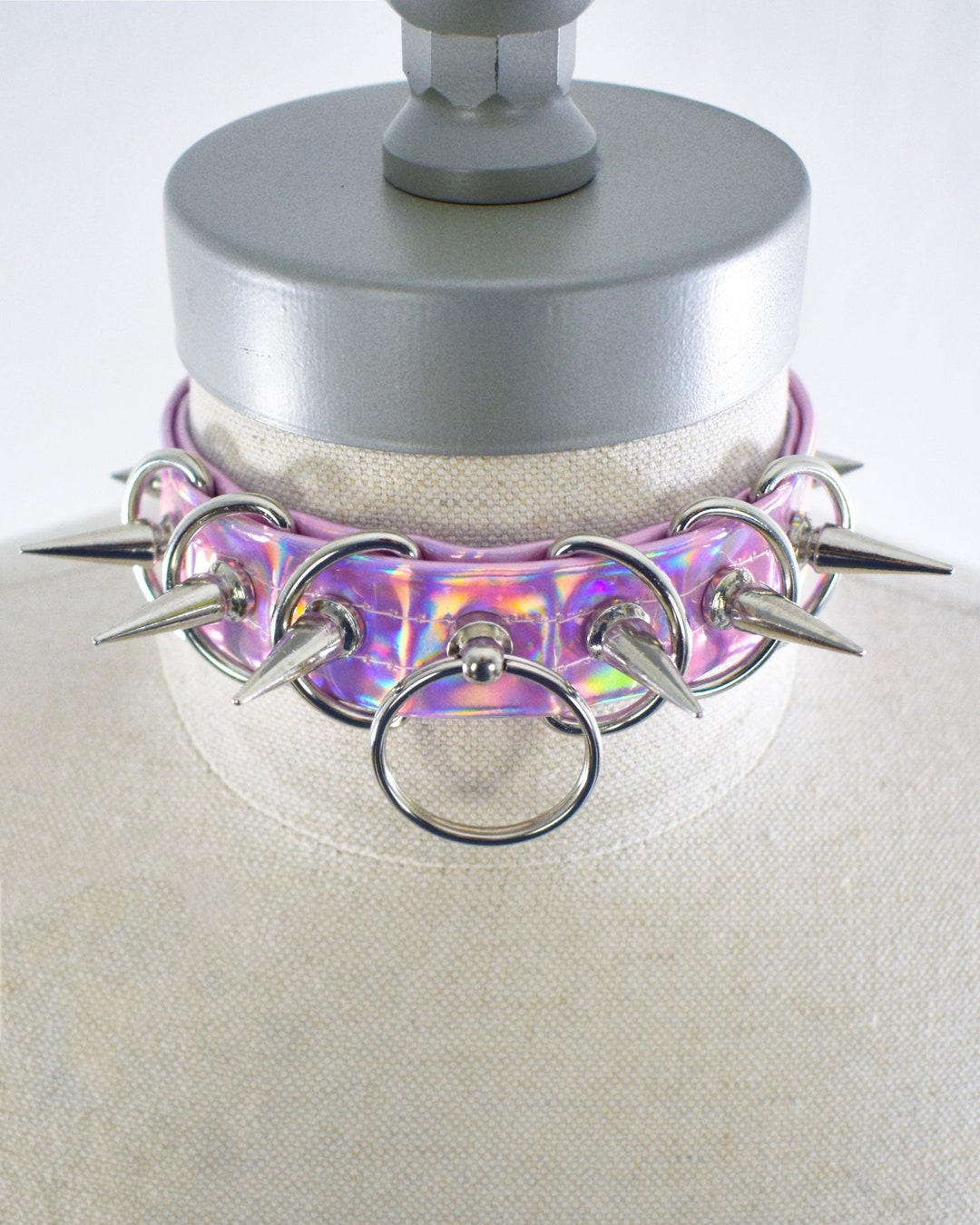 Premium - Light Pink Holographic Choker - Etsy