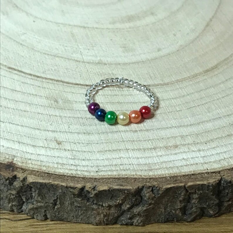 LGBTQ Beaded Pride Flag Rings - Etsy