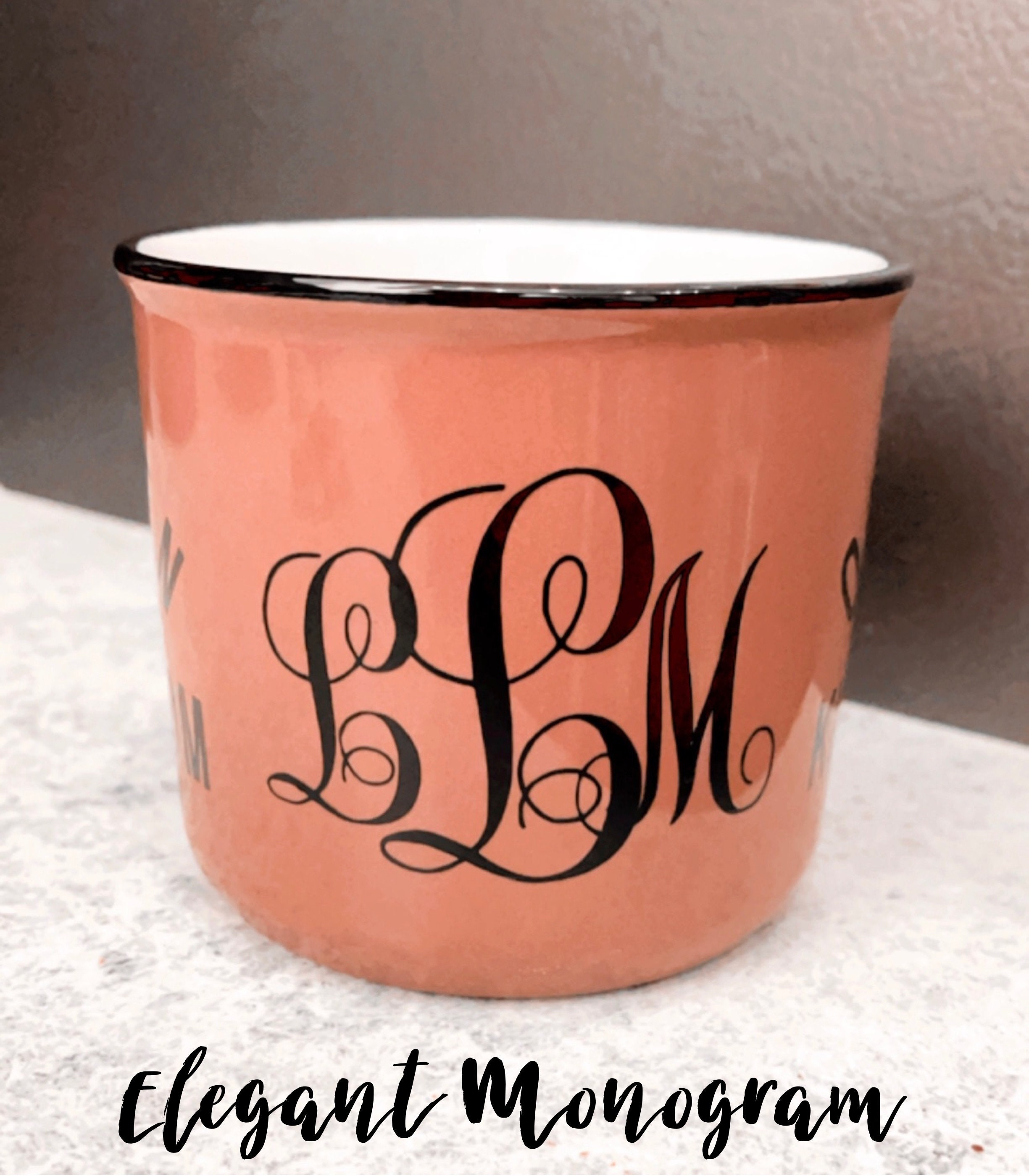 Custom Monogram Decal | Custom Monogram Sticker | Monogram Decal - Etsy