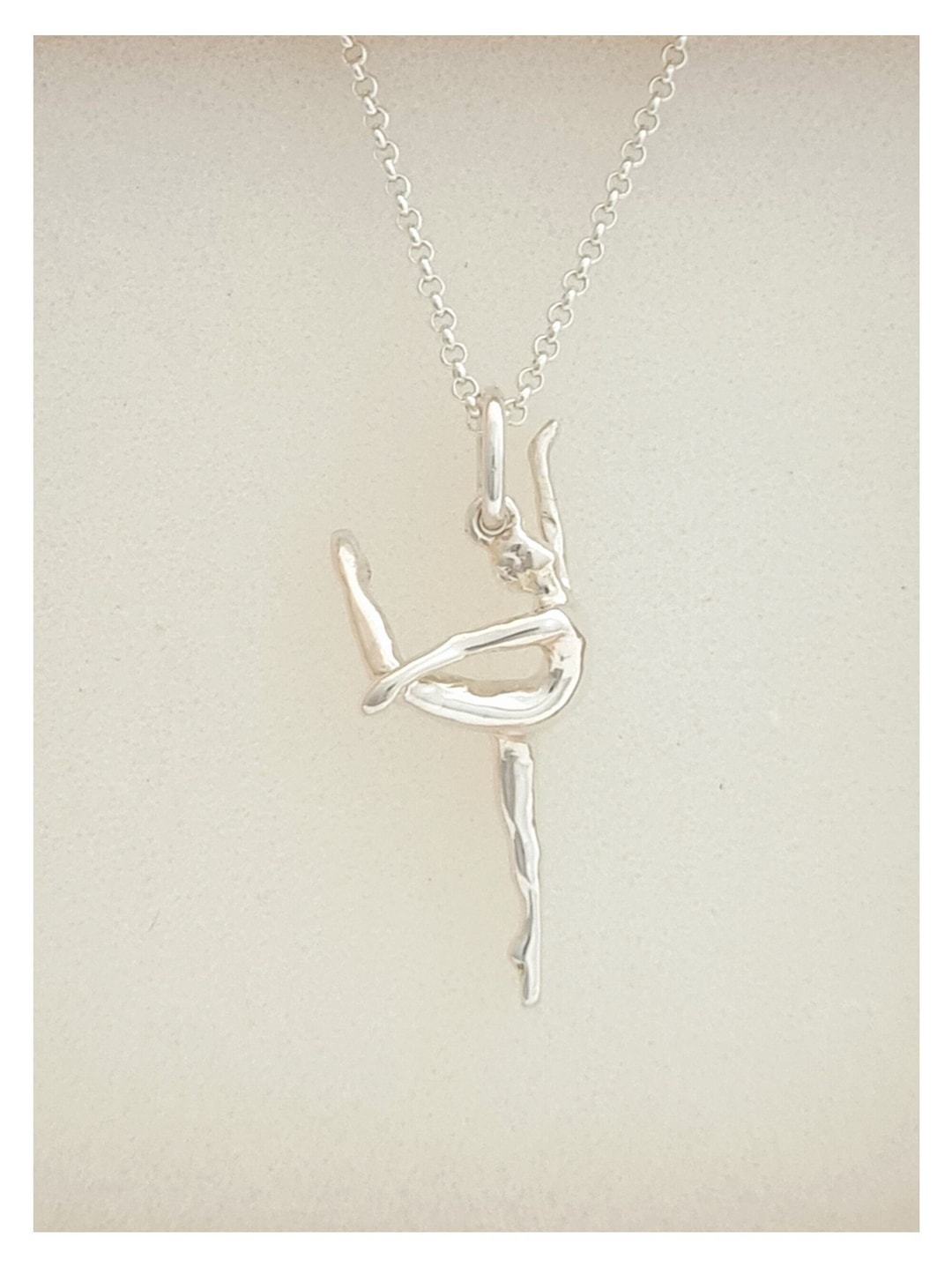 Handmade Silver Ballerina Pendant / Sterling Silver Ballerina Charm ...