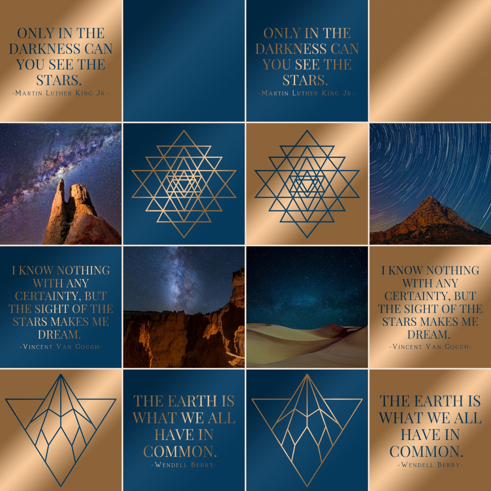 Navy & Copper iPhone App Icons, Widgets, Wallpapers (digital Download ...