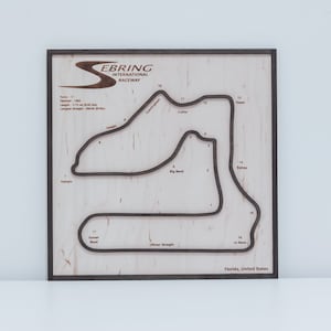 Sebring USA Race Tracks 30x30, Wall Decor Gift Birthday Christmas ...