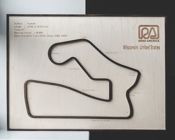 Road America race track Wall decor Gift Birthday Christmas | Etsy