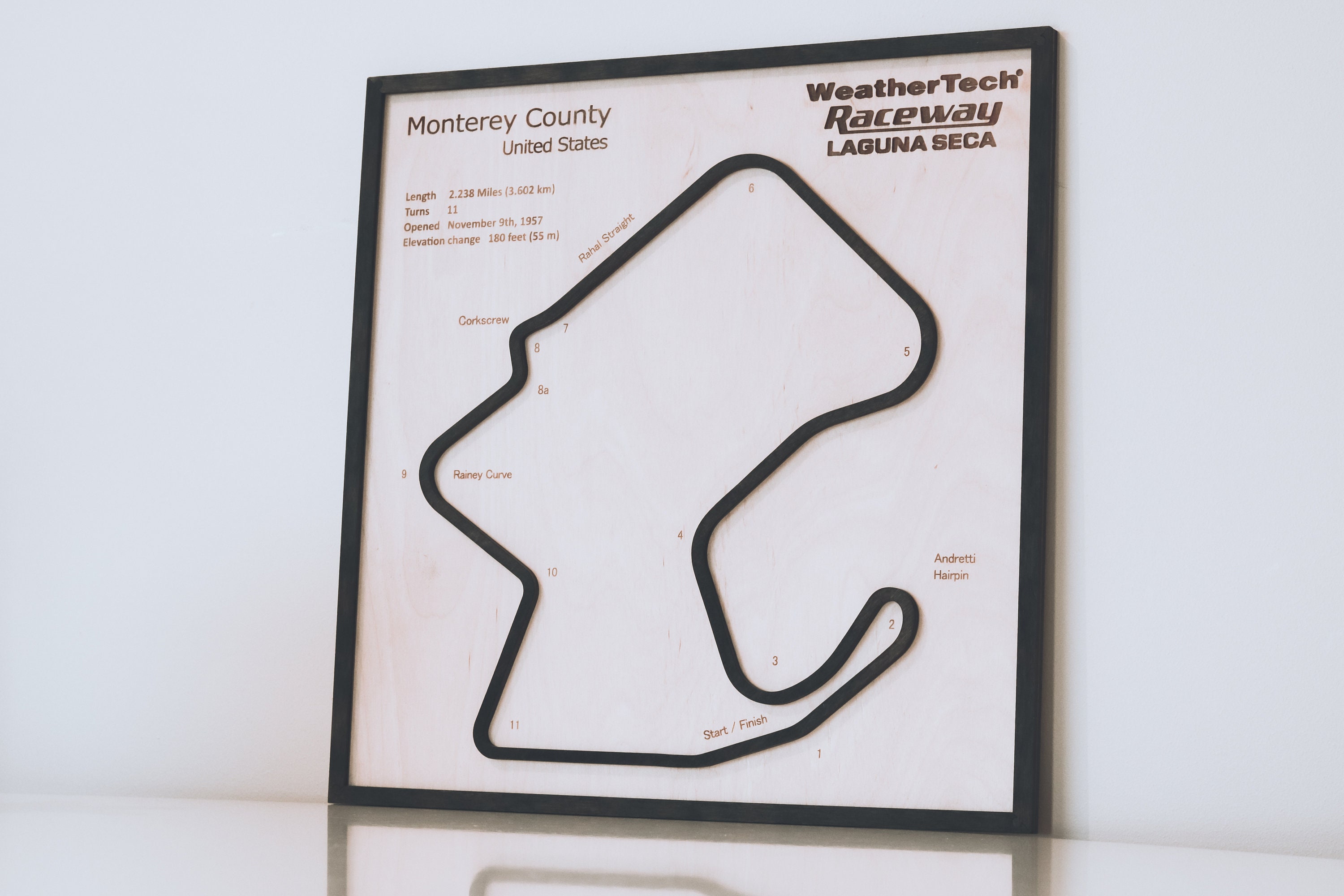 Laguna Seca 30x30 , Wall Decor, Gift Birthday Christmas Present F1 ...