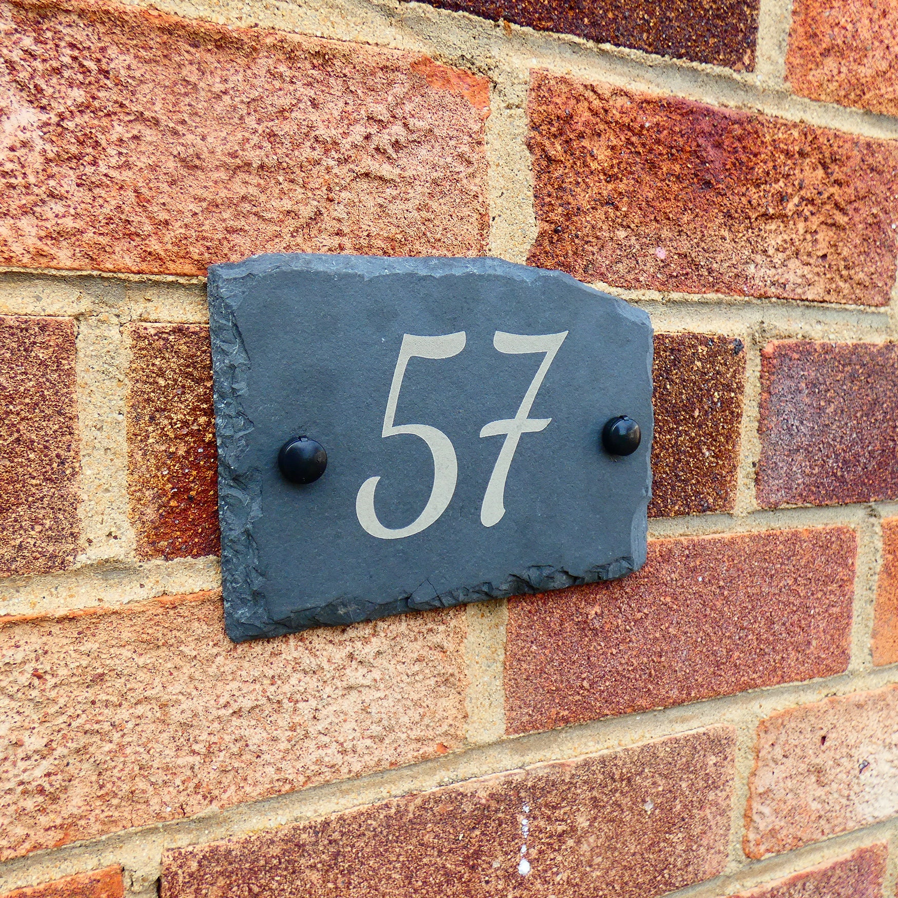 Personalised Slate House number Custom Rustic House Address | Etsy