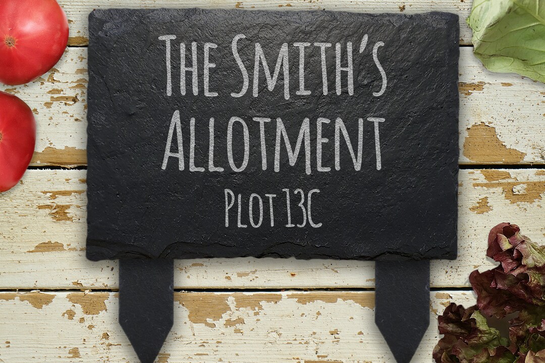 Allotment Sign, Slate Allotment Gift, Personalised Slate Sign - Etsy UK